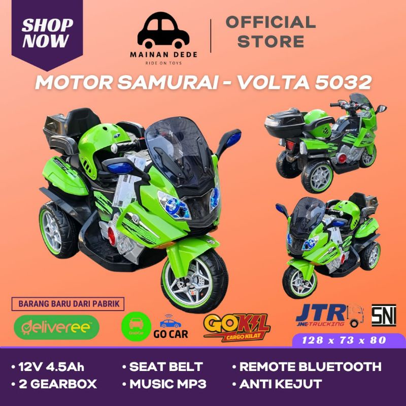 Jual Mainan Motor Aki Anak SAMURAI SHP Volta 5021 + REMOTE Free helm ...