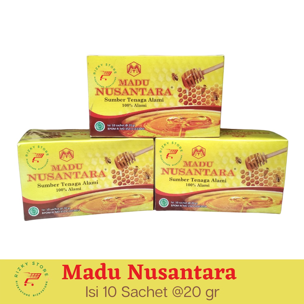 Jual Madu Super Nusantara 1 kotak isi 10 sachet @ 20 gram | Shopee ...
