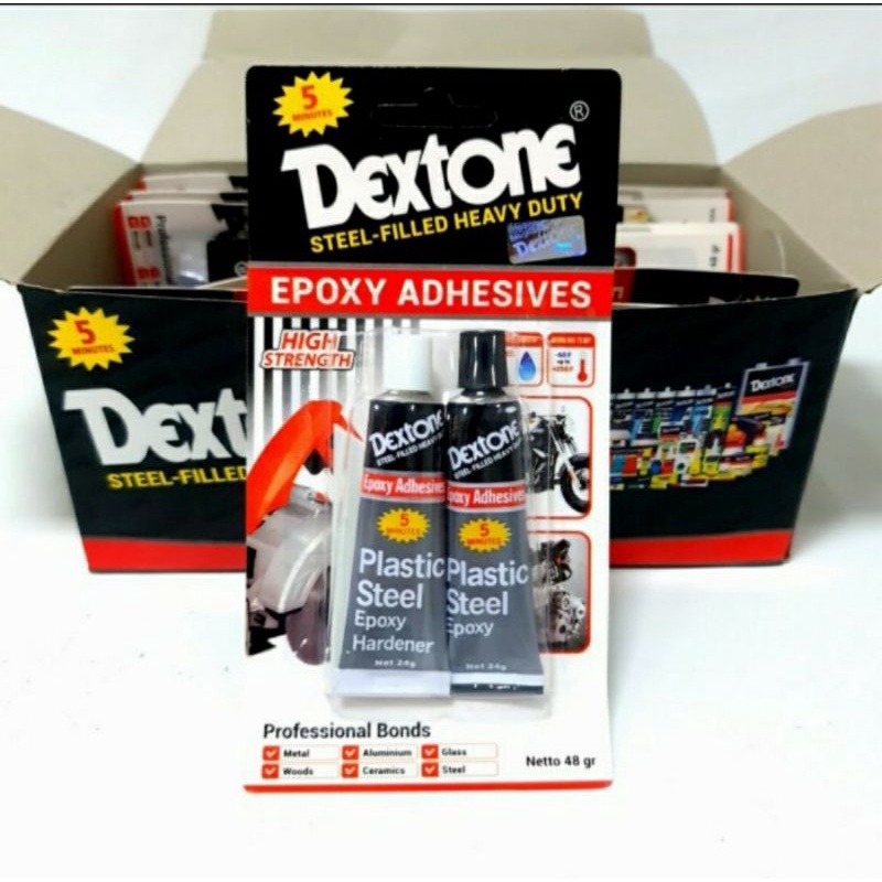Jual Dextone Lem Besi / Plastic Steel Epoxy 5Menit | Shopee Indonesia