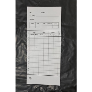 Jual Kartu absensi untuk mesin absen amano dan sejenisnya merk jeruk ...