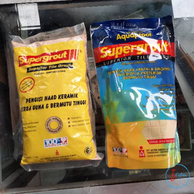 Jual Semen Nat Keramik Warna merek Supergrout (Dari Aquaproof) | Shopee ...