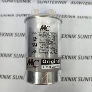 Jual KAPASITOR 20+2UF MEREK MC - CAPASITOR 20+2UF MC - KAPASITOR 20 UF DAN 2 UF MC | Shopee ...