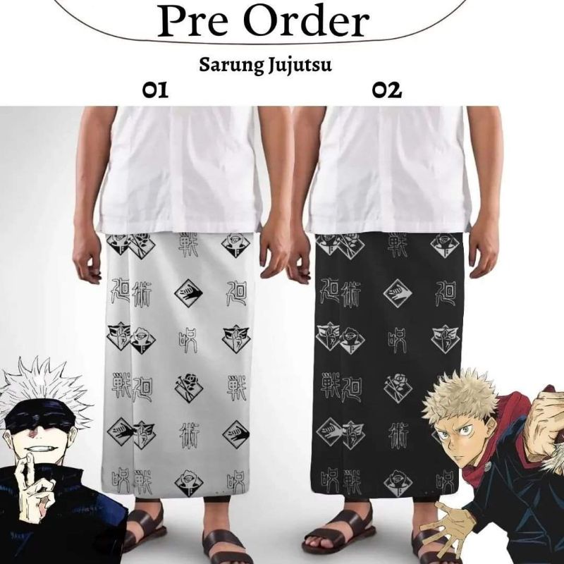 Jual baju Sarung Samping Ibadah Wibu Anime Jujutsu Kaisen Yuji Gojo ...