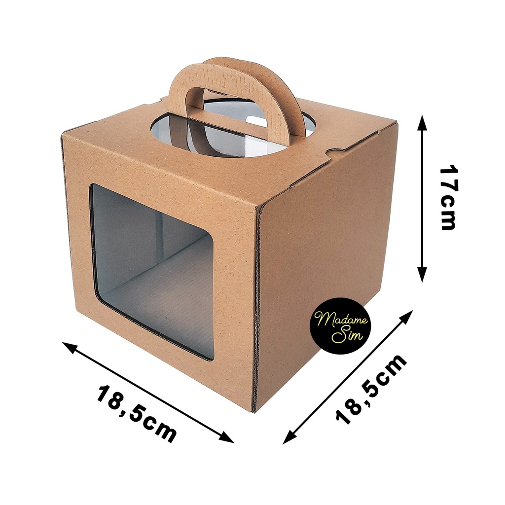 Jual KOTAK KUE - CAKE BOX - DUS BOLU 18x18x17 - MS-T (ISI : 10 PCS ...