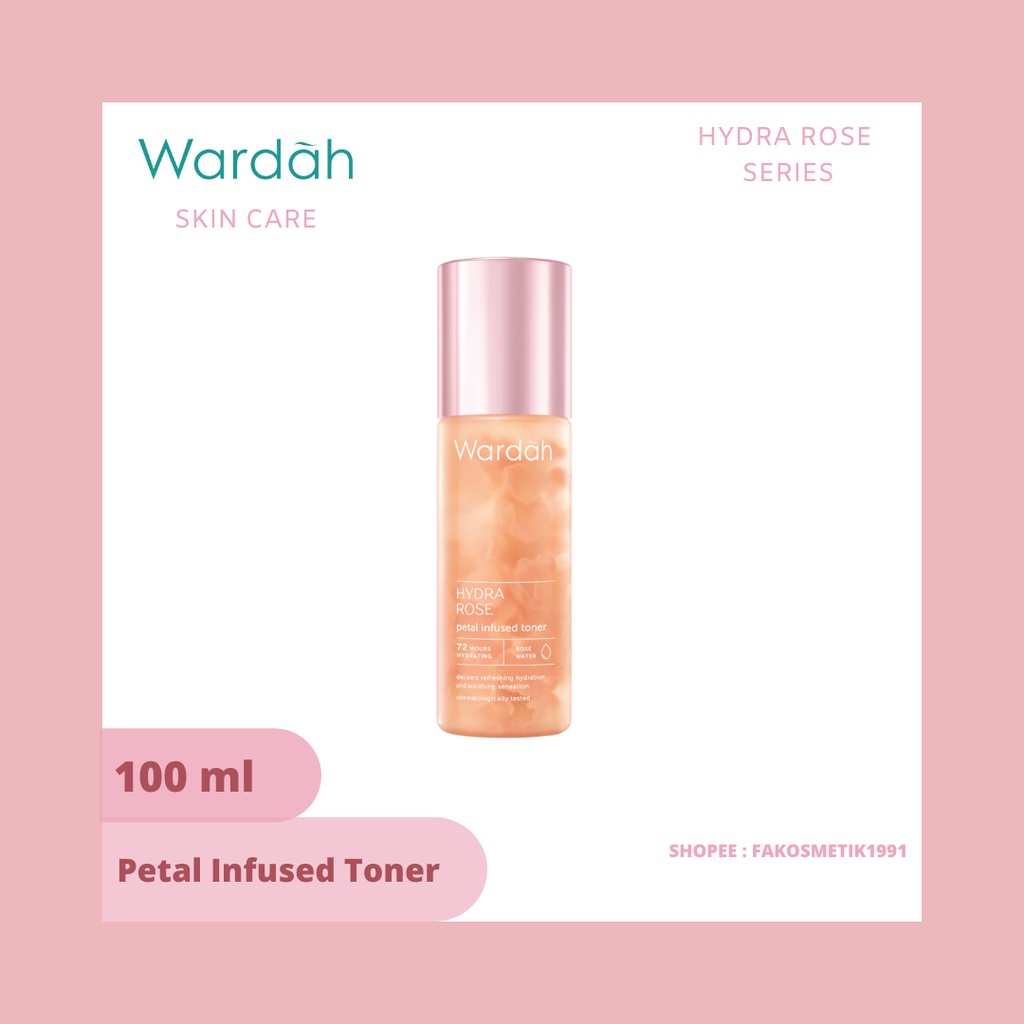 Jual Wardah Hydra Rose Petal Infused Toner 100 ml | Shopee Indonesia
