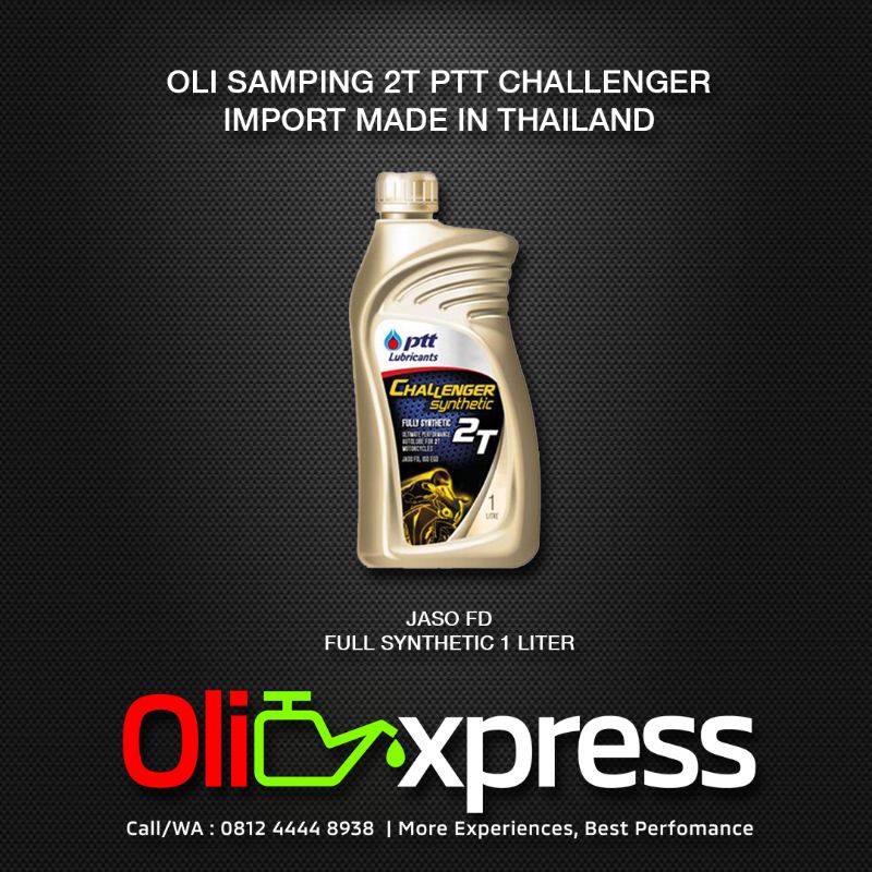 Jual OLI SAMPING PTT CHALLENGER 2T FULL SYNTHETIC 1 LITER | Shopee ...