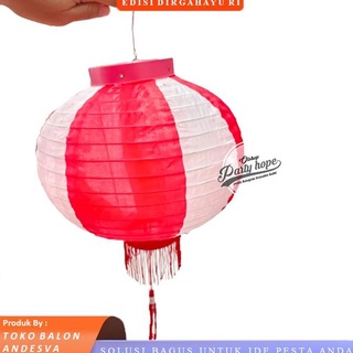 Jual monggo] lampion gantung merah putih / Lampion HUT RI / lampion ...
