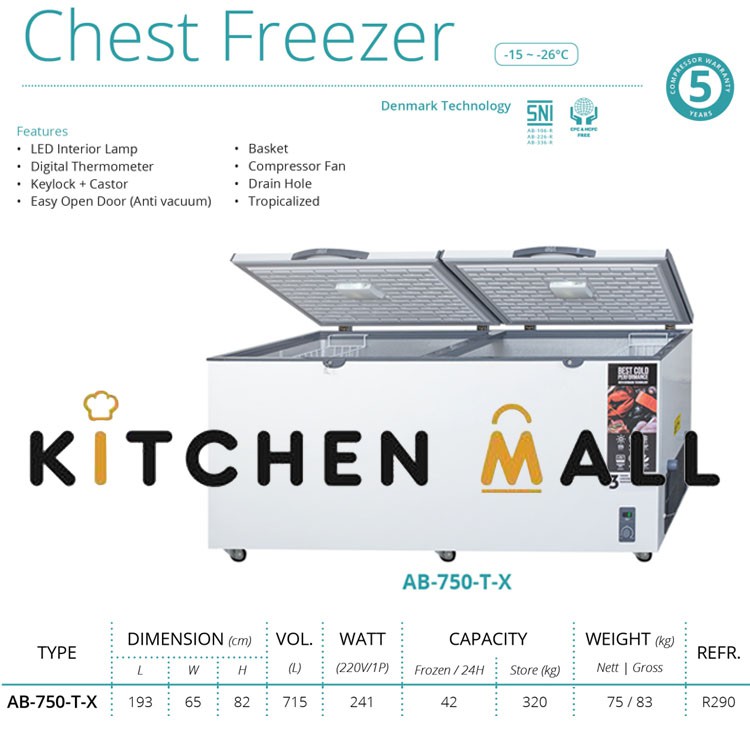 Jual GEA AB-750-R chest freezer - box pembeku makanan atau daging AB ...