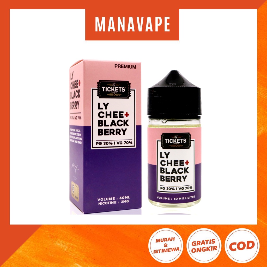Jual TICKET LYCHEE BERRY 60ML by TICKETS BREW | Shopee Indonesia