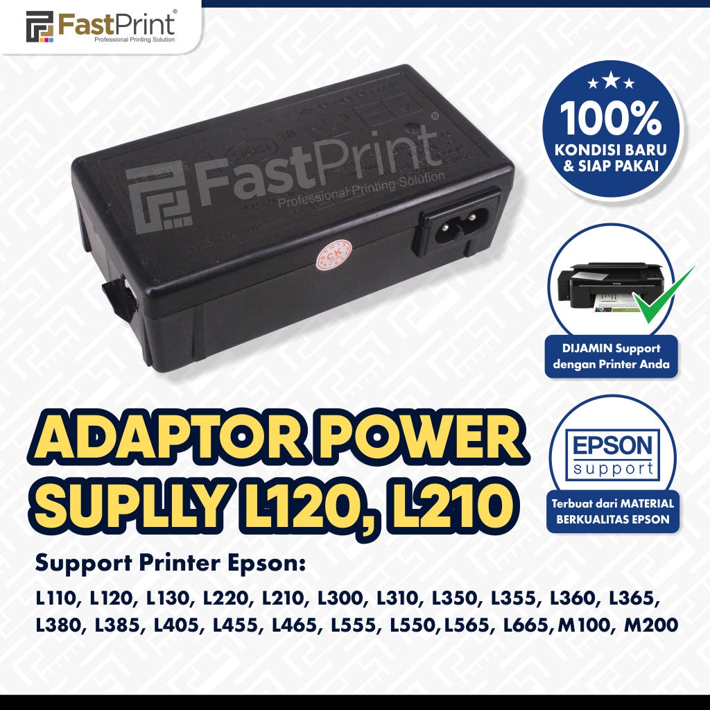 Jual Adaptor Power Supply Epson L120 L210 L110 M200 L385 L405 | Shopee ...