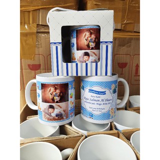 Jual souvenir mug custom mug ultah mug aqiqah souvenir event souvenir ...