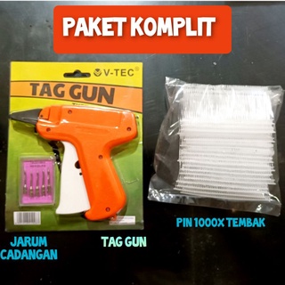 Jual Paket alat tembak merk harga bandrol hang tag gun taggun isi pin ...