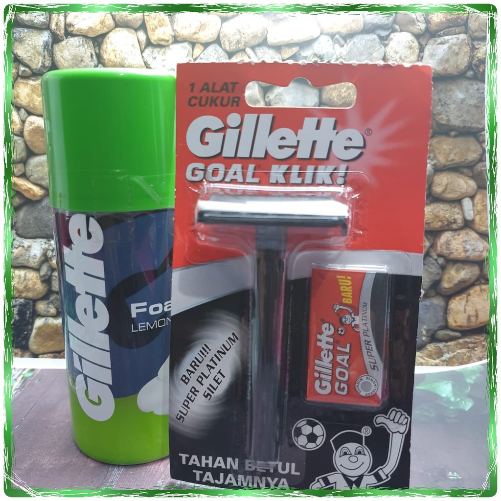 Jual Paket Gillette foamy Lemon Lime Menthol & Alat pisau cukur gillete ...