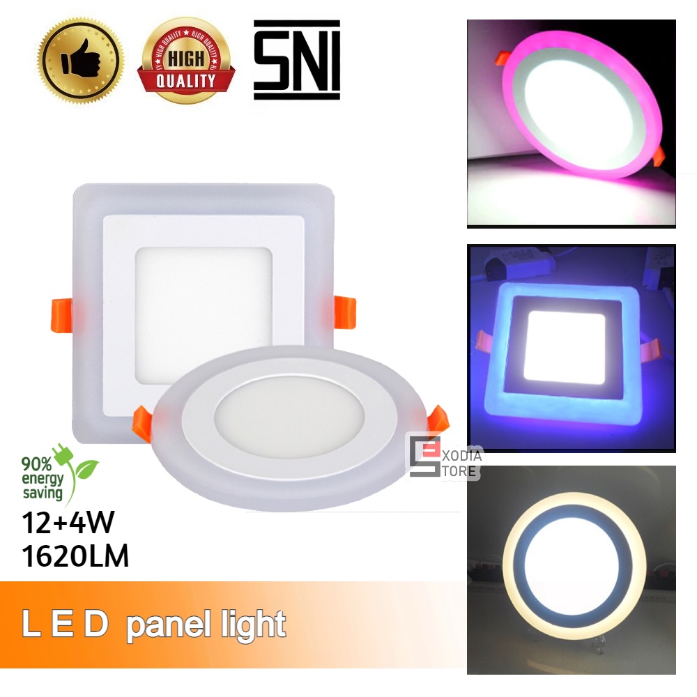 Jual Emico LED Panel Light Downlight 12 + 4 Watt 1620LM Standard SNI 3 ...