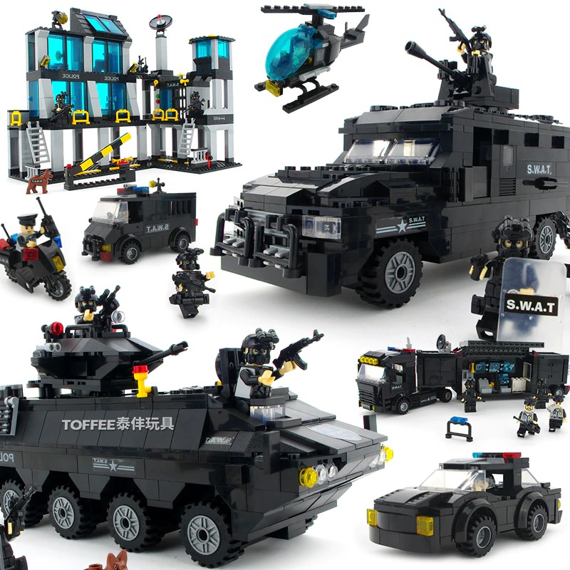 Jual Mainan Lego Anak City compatible Legoed Police SWAT Helicopter ...