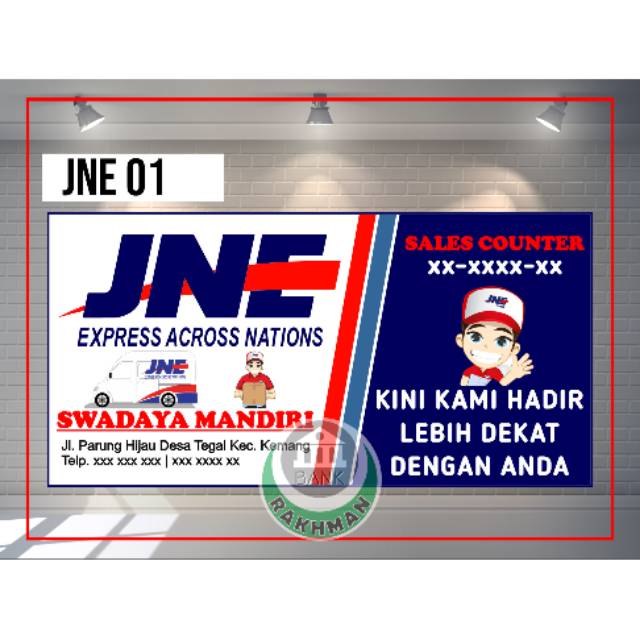 SPANDUK / BANNER | AGEN PENGIRIMAN JNE | UKURAN 2MX1M | Shopee Indonesia