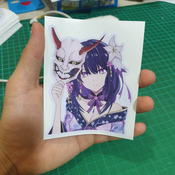 Jual Sticker Anime - PSH699 - Genshin - Raiden Shougun - Putih ...