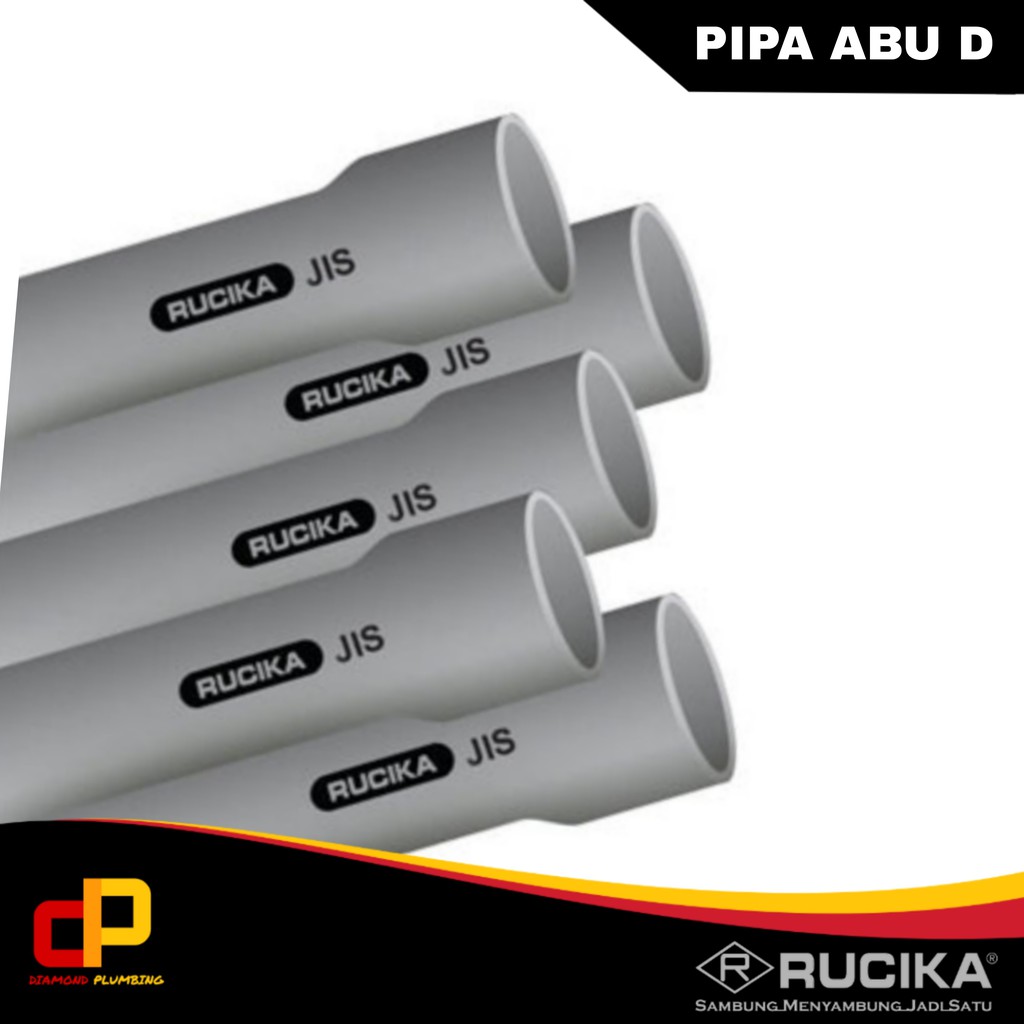 Jual Pipa PVC RUCIKA 6" inch tipe D ABU JIS VU / Pralon D panjang 4 meter | Shopee Indonesia