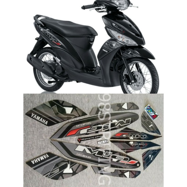 Jual STRIPING MIO J HITAM TAHUN 2014 2015 STIKER LIS STANDAR ORI YAMAHA ...