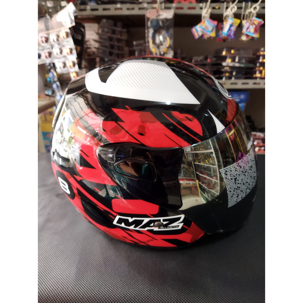 Jual HELM MAZ SONIC EIGHT RED GLOSSY | Shopee Indonesia