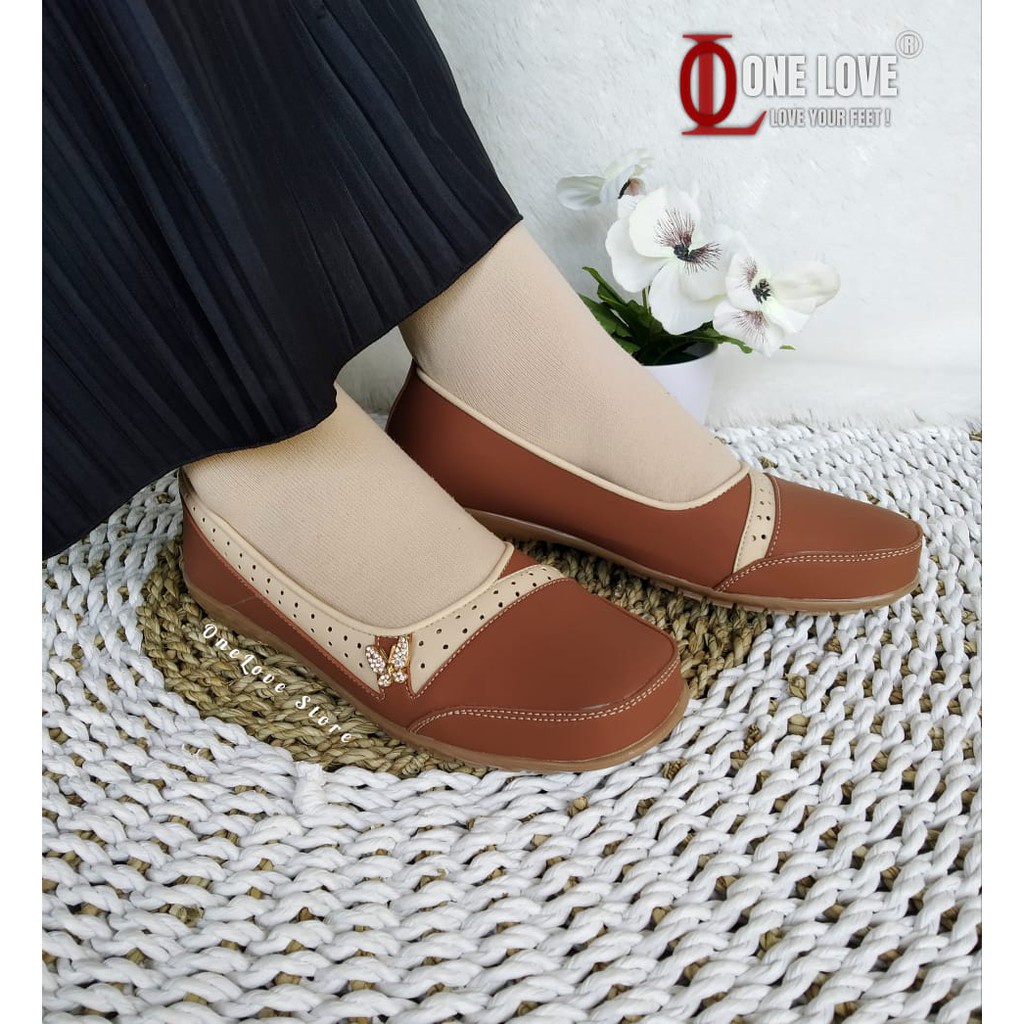 Jual Sepatu Flatshoes Wanita One Love Sepatu Casual Wanita Trendi Model ...