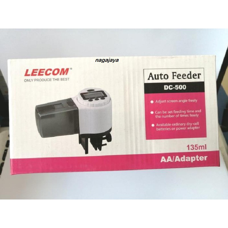 Jual Leecom DC 500 auto feeder fish original Autofeeder food tiner ...
