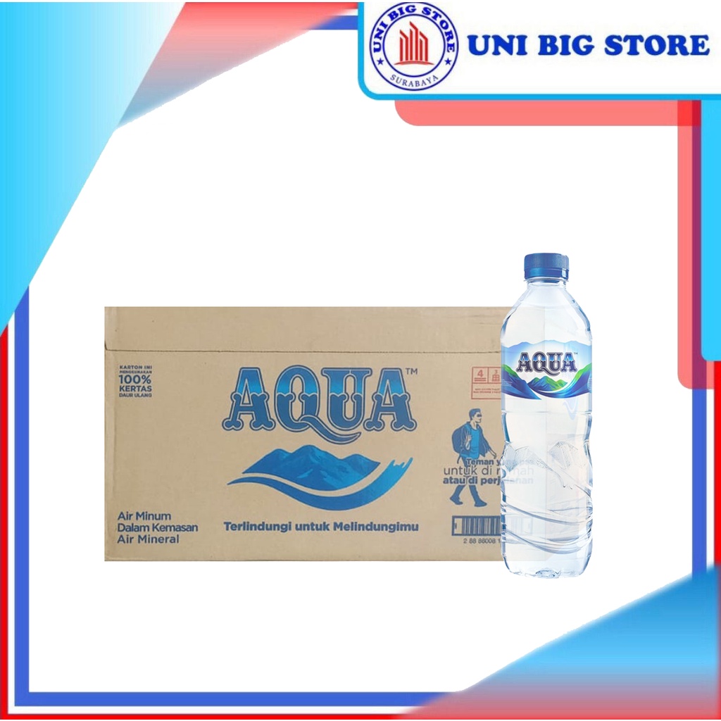 Jual AQUA Air Mineral 600 ml DUS 24 Pcs | Shopee Indonesia
