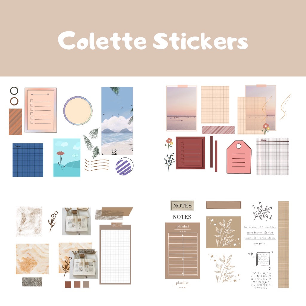 Jual Sticker Digital Aesthetic Colorful --- Colette Digital Sticker ...