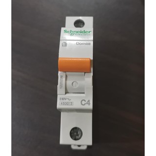 Jual Saklar MCB Stut Schneider DOMAE 4A 4amper C4 2200W Orange SNI ...