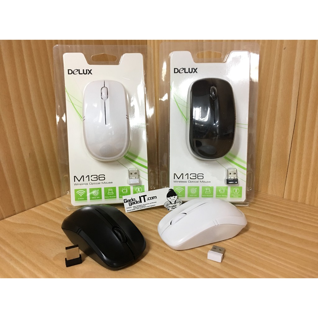 Jual DELUXE M136/M 136/M-136 Wireless Optical Mouse ORIGINAL &GARANSI ...