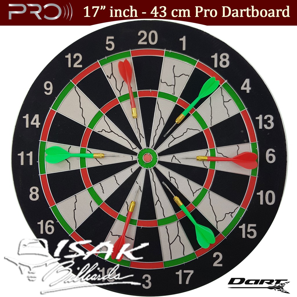 Jual Dartboard Pro 17" inch - 43cm Papan Panah Dart Board Games Hadiah ...