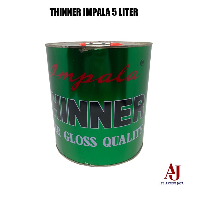 Jual Thinner 5 Liter Tiner Thiner Super High Gloss Pengencer Cat Galon Merek Impala | Shopee ...