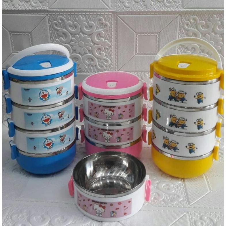 Jual Rantang Susun 2 3 4 Stenlis Karakter | Shopee Indonesia