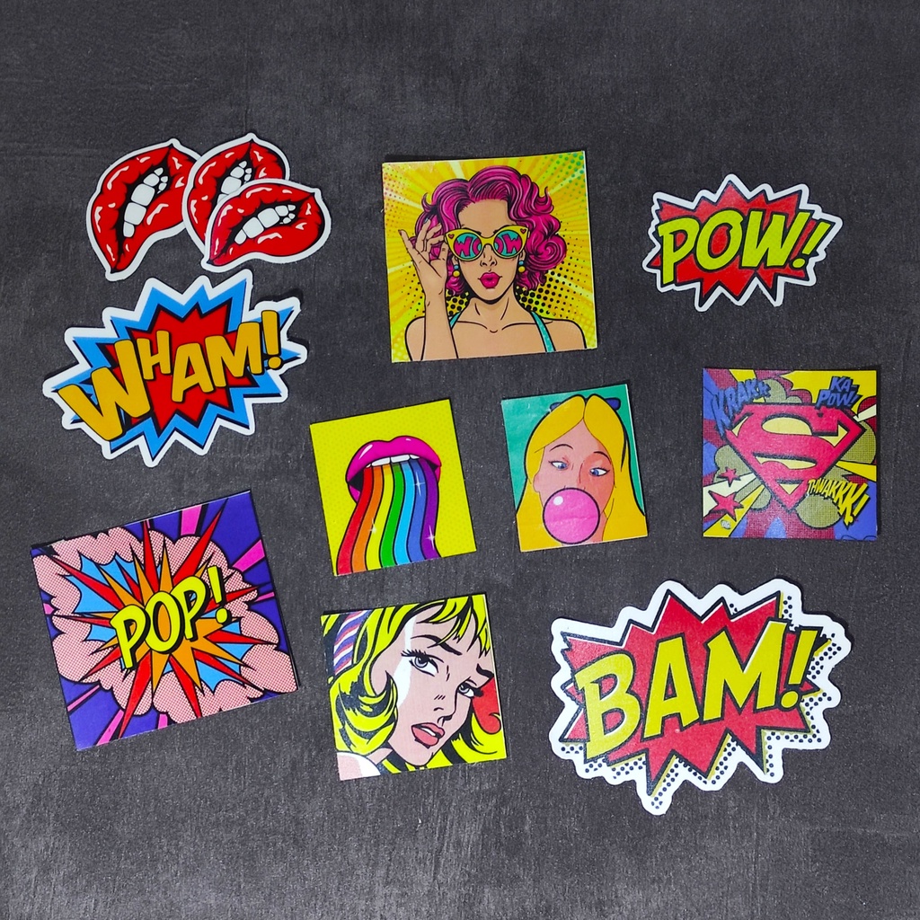 Stiker POP ART / Sticker Pack / Stiker laptop helm sticker | Shopee ...