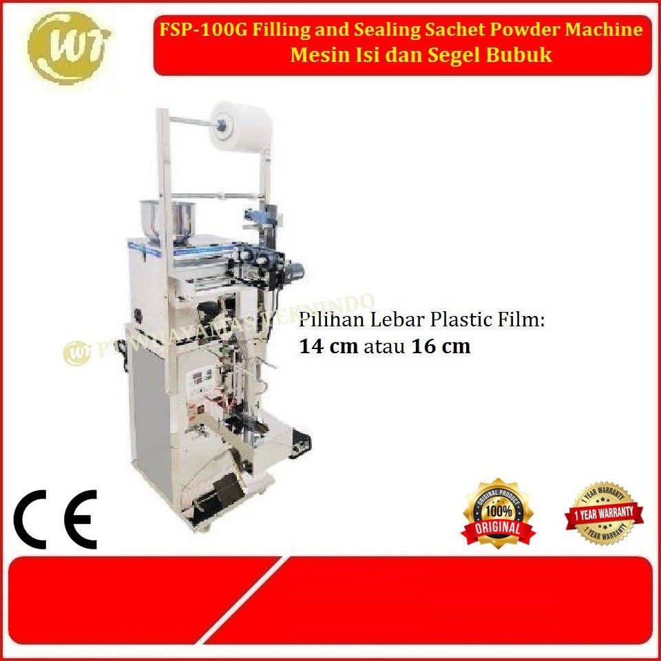 Jual FSP-100G Filling and Sealing Sachet Powder Machine - Mesin Isi dan ...