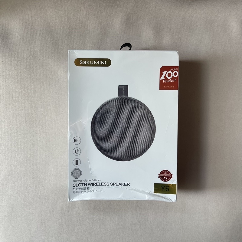 Jual SAKUMINI Y6 Round Bluetooth Wireless Speaker - Abu-abu | Shopee ...