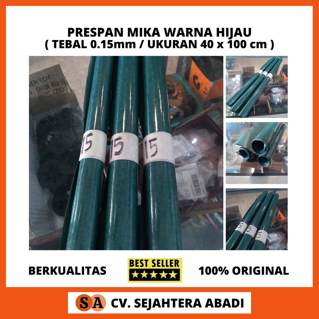 Jual TERMURAH MIKA PRESPAN HIJAU Tebal 0,15 0.15 mm 0,15mm 0.15mm ...