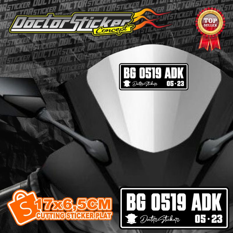 Jual Stiker Plat Sticker Plat Custom nomor plat Stiker cutting plat ...
