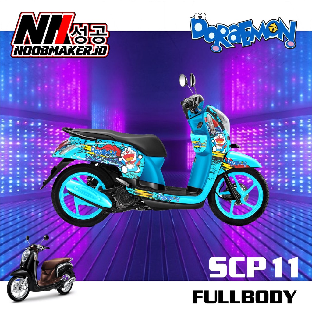 Jual SCP 11 DECAL STICKER SCOOPY FI 2013 2014 2015 2016 DORAEMON FULLBODY | Shopee Indonesia