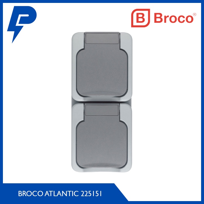 Jual BROCO Atlantic Stop Kontak 2G Vertical Outdoor Outbow 225151 ...
