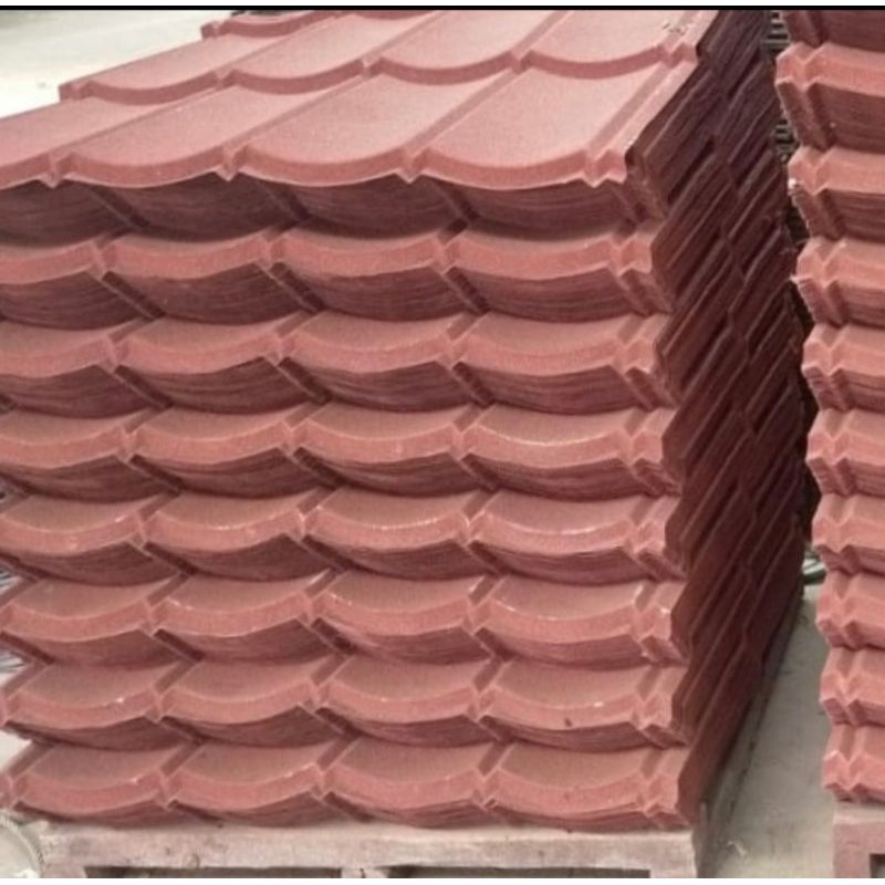 Jual Genteng Metal Merah / Ukuran 86x86 (0.3mm) | Shopee Indonesia