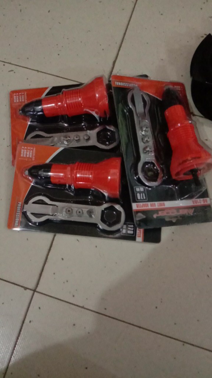 Adaptor Ripet Rivet Gun Adapter Alat Tembak Paku Rivet Untuk Mesin Bor ...