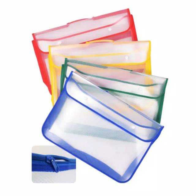 Jual Map Zipper / Map Resleting / Map Folio Jaring / Zipper Bag ...