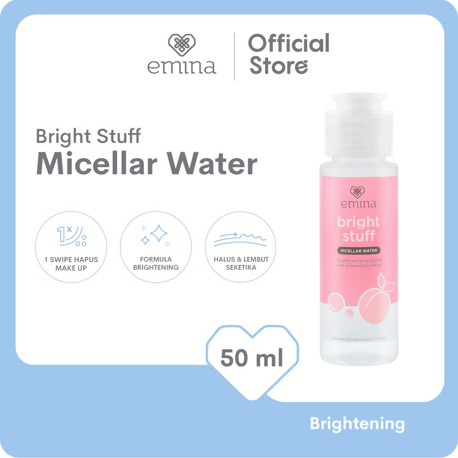 Jual EMINA Bright Stuff Micellar Water Pink - 50ML | Shopee Indonesia