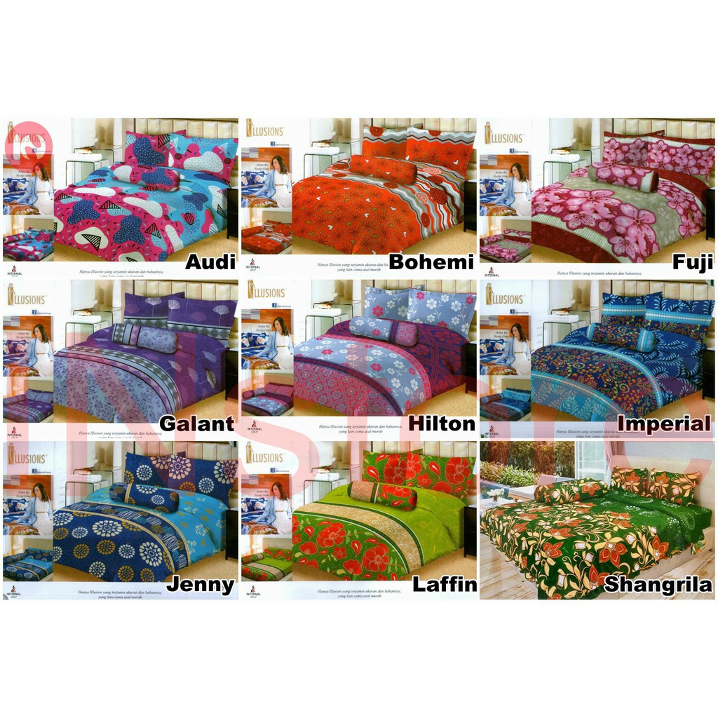 Jual Sprei Illusions Disperse Ukuran Double 160x200 & 180x200 ...