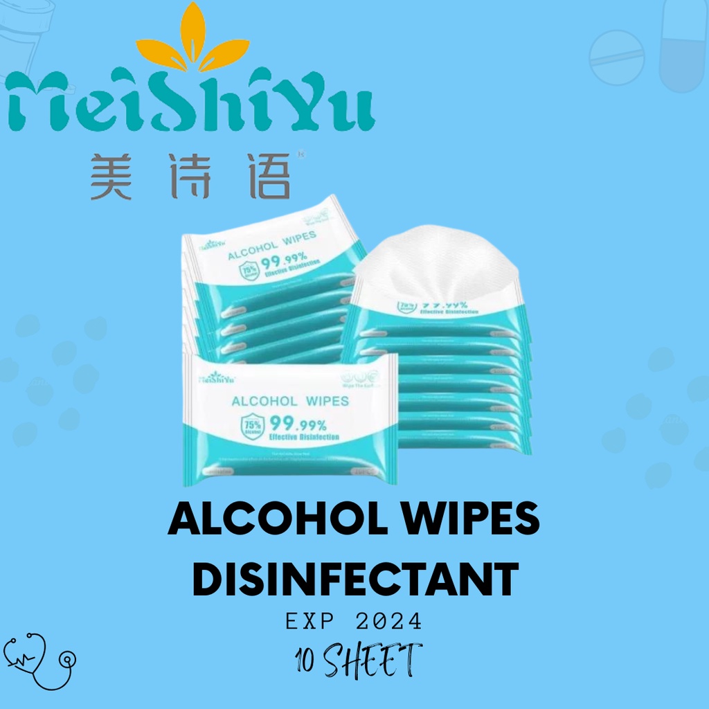 Jual Alcohol Wipes - Tisu Basah Alkohol 75% Disinfectant 10 sheets ...