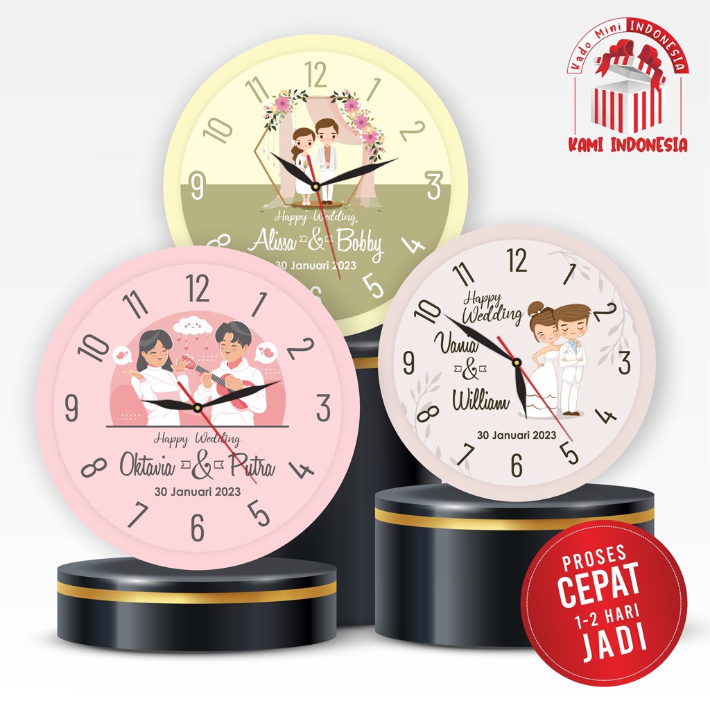 Jual HADIAH WEDDING JAM MEJA KADO PERKAWINAN | Shopee Indonesia