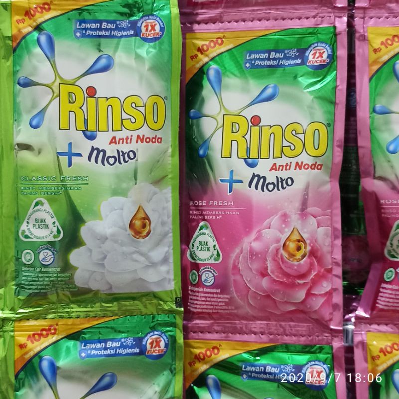 Jual RINSO CAIR sachet @ 40ml (1 lusin = 12 sachet) | Shopee Indonesia