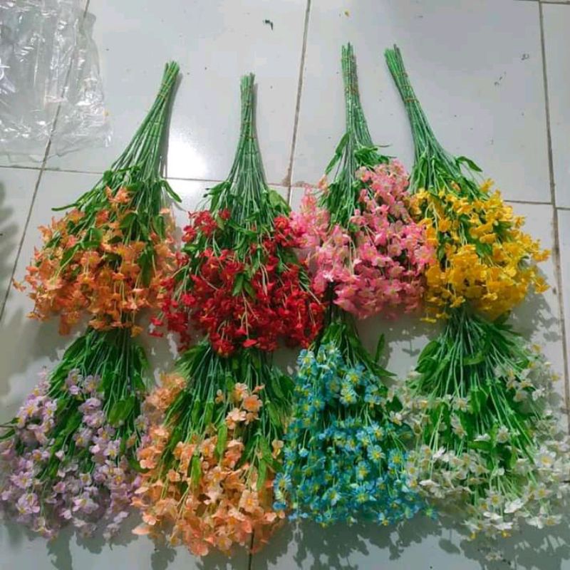 Jual Bunga pikok ministar Hias Dekorasi Artificial / Bunga forget me ...