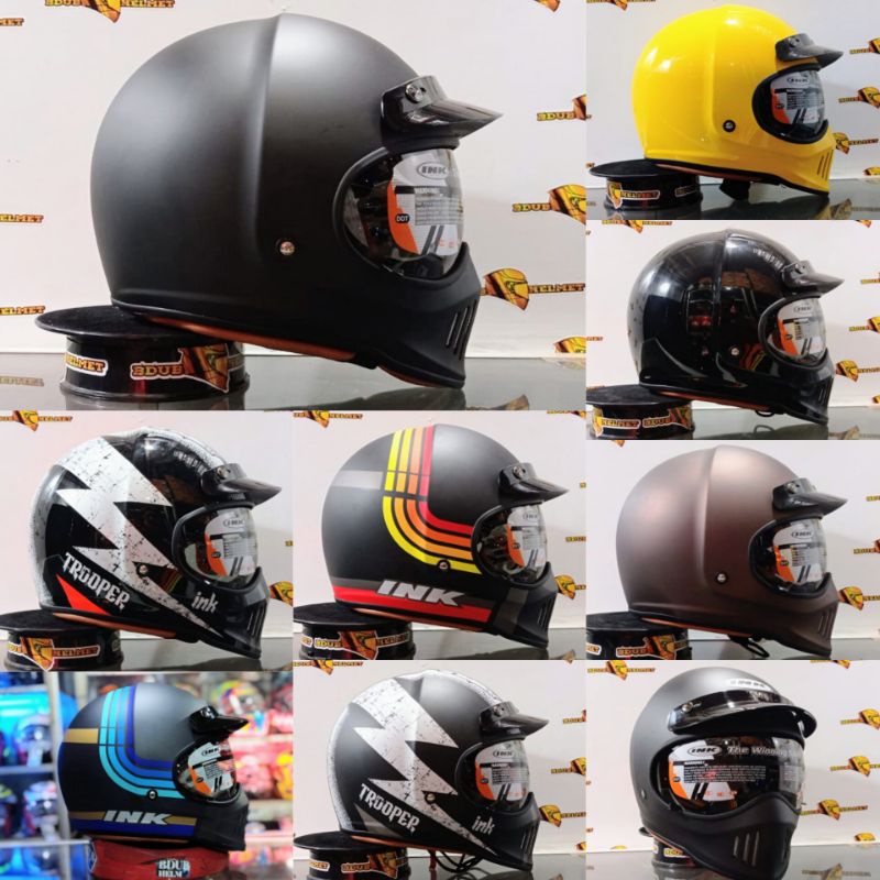 Jual HELM INK TROOPER BOREDERLINE MATT ANTHRACITE/BLUE Helm INK ...